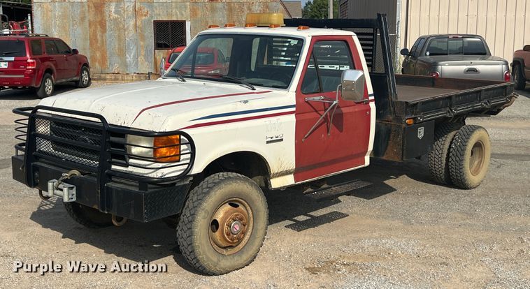 1991 Ford F350 flatbed pickup truck in Vinita, OK | Item JX9475 sold ...