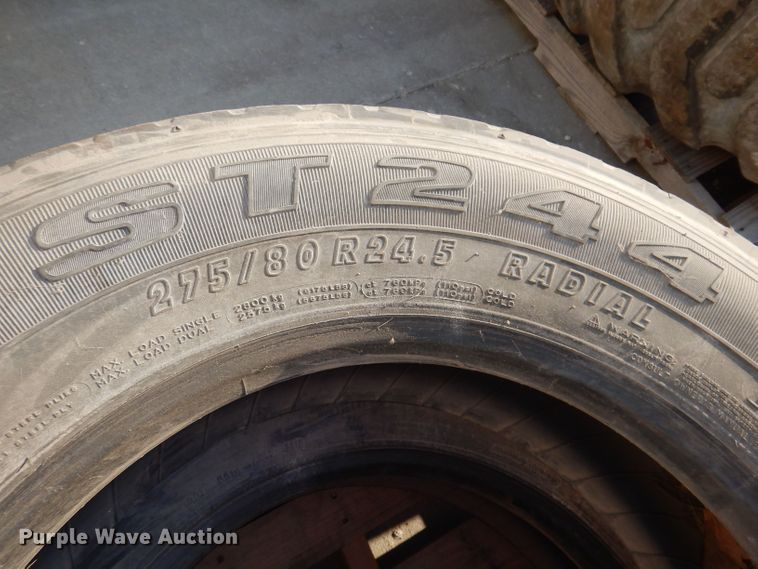 (2) BF Goodrich ST244 275/80R24.5 tires in Knoxville, IA | Item KP9435 ...