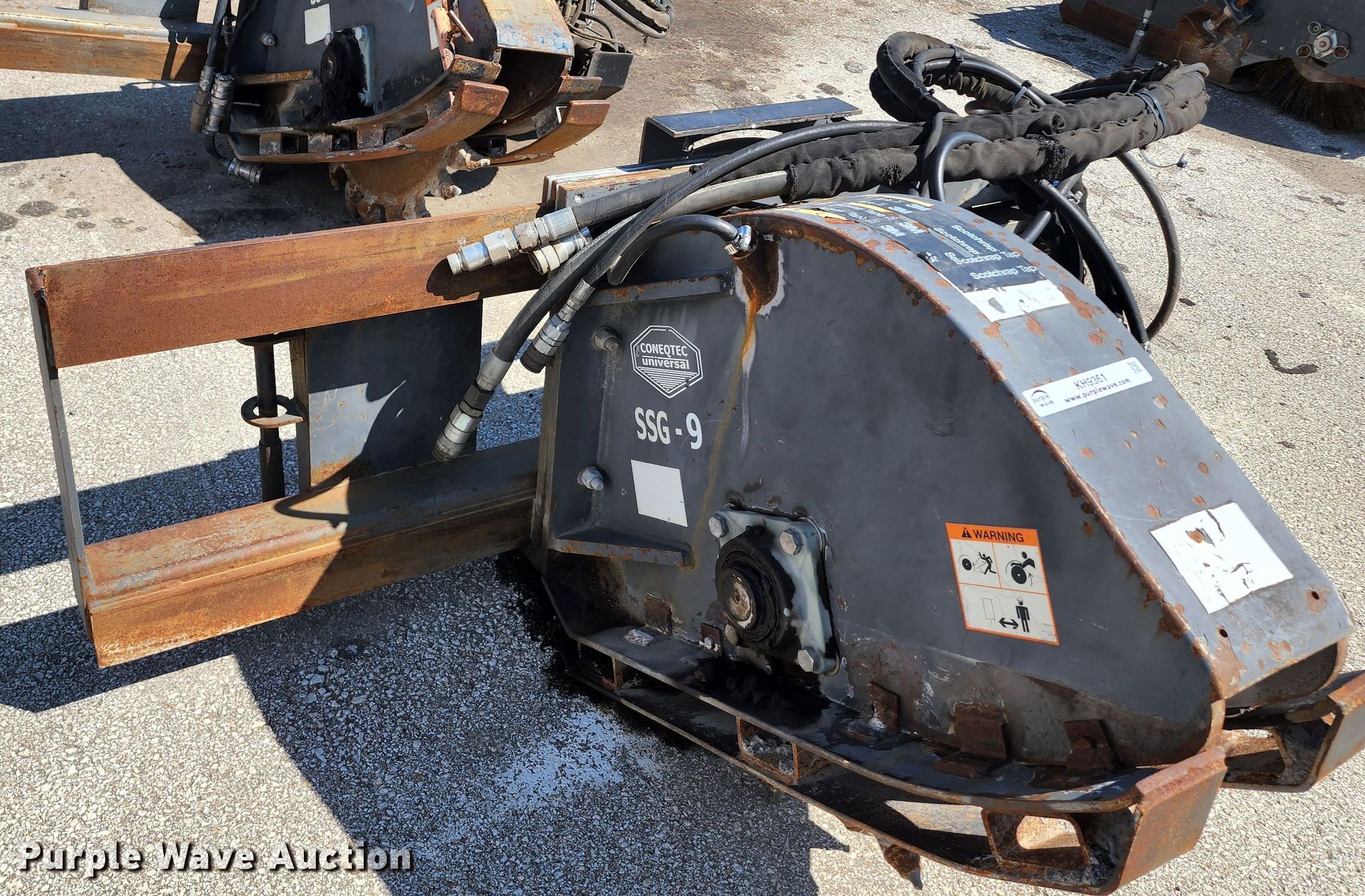 Coneqtec SSG-9 skid steer concrete saw in Overland Park, KS | Item KH9361 sold | Purple Wave