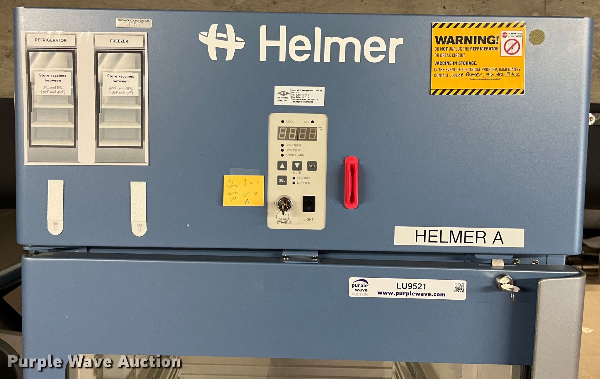 Helmer HPR120 pharmacy refrigerator in Wichita, KS | Item LU9521 sold ...