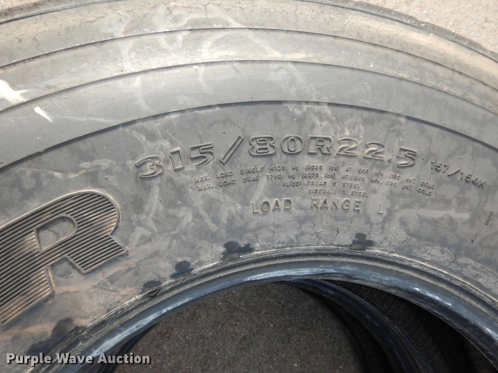 (2) Goodyear 315/80R22.5 tires in Topeka, KS | Item LR9873 sold ...