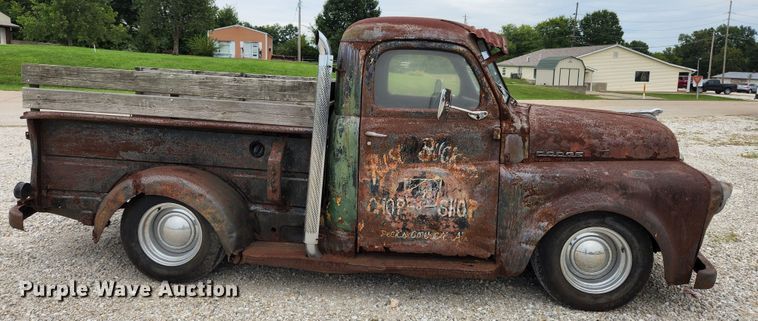 1949 Dodge B1B pickup truck body with 1994 Nissan Frontier chassis in ...