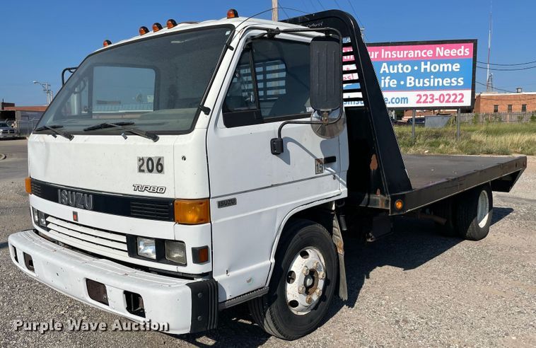 1990 Isuzu NPR flatbed truck in Ardmore, OK | Item MR9357 sold | Purple ...