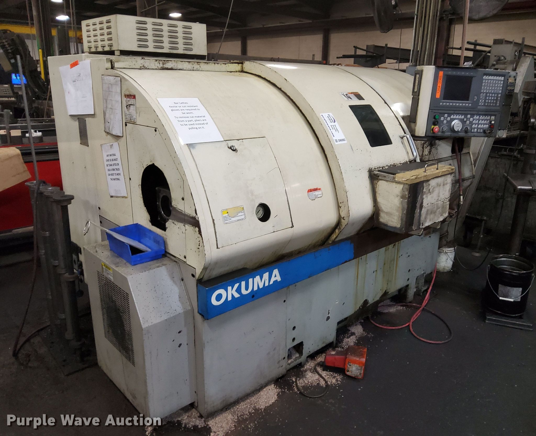 Okuma Crown 762S-BB CNC lathe in Salina, KS | Item DN6902 sold | Purple ...