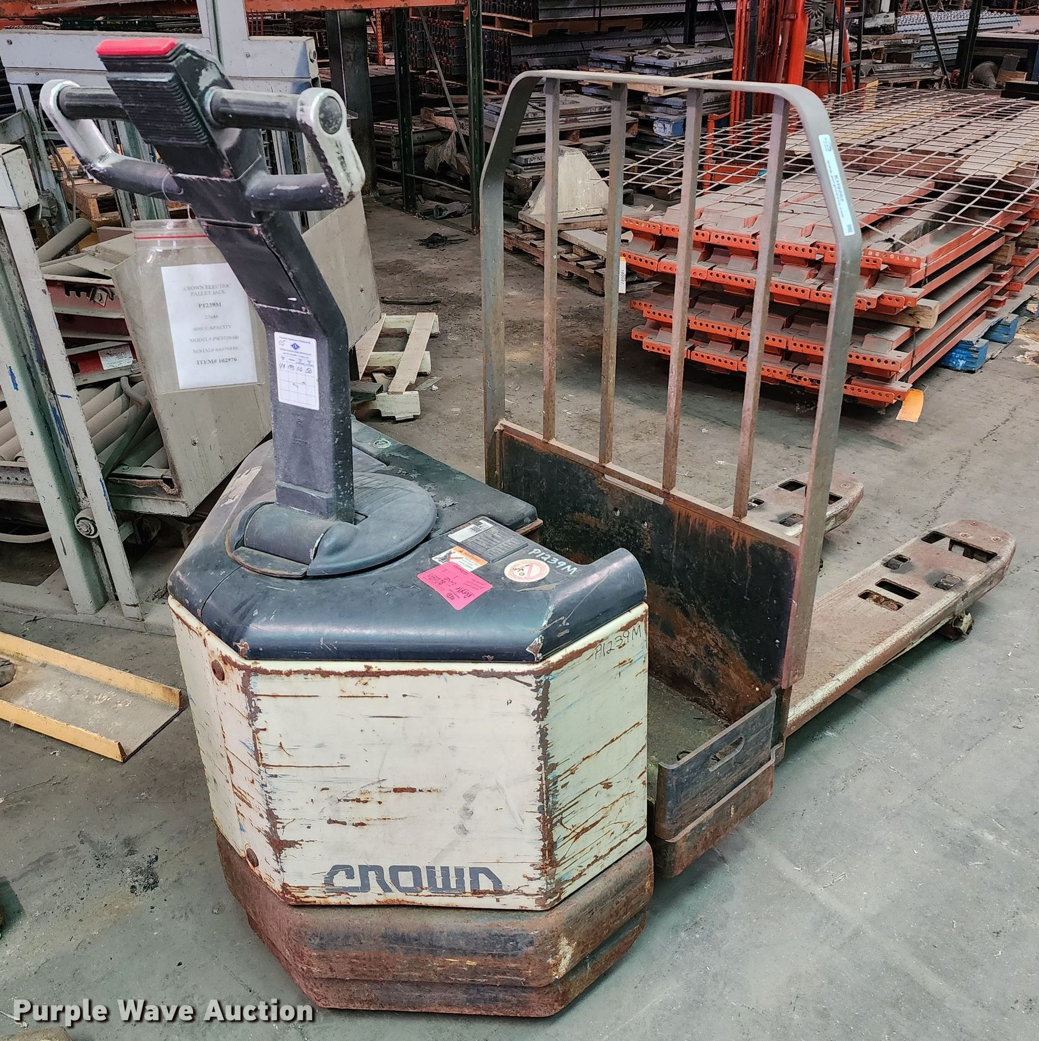 Crown PW3520-60 pallet jack in Kansas City, MO | Item KH9262 sold ...