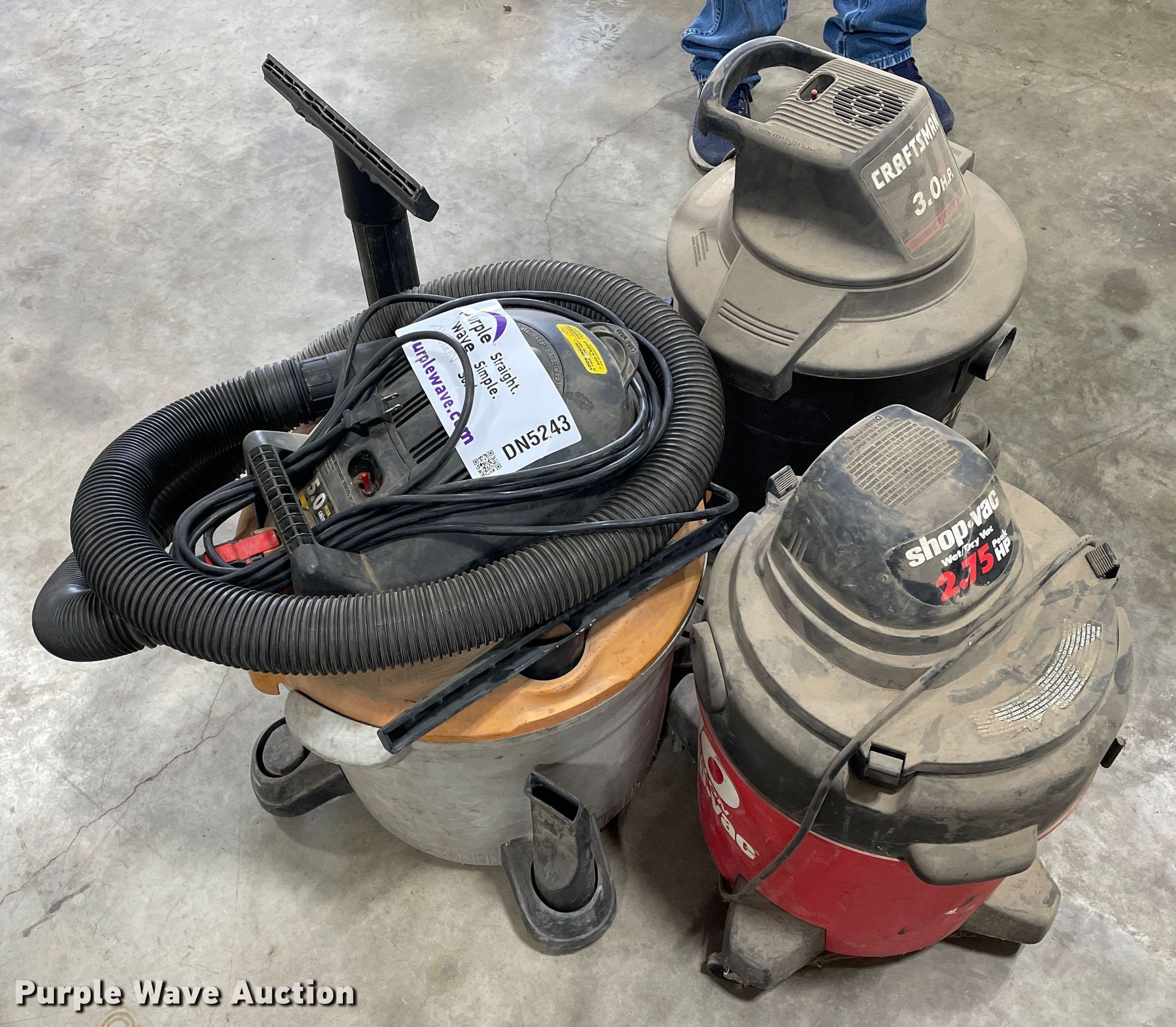 (3) vacuums in Amarillo, TX | Item DN5243 sold | Purple Wave