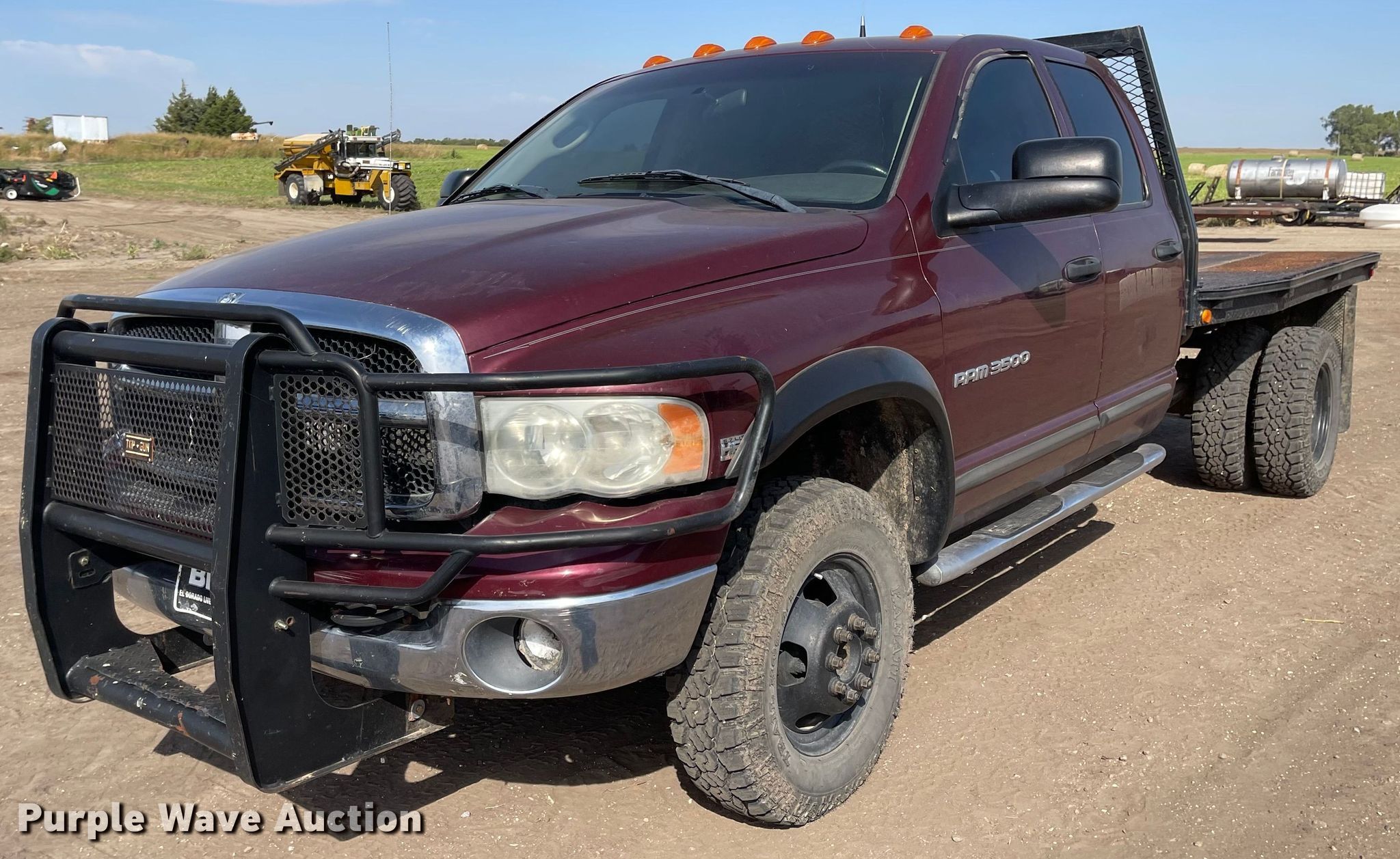 2003 Dodge Ram 3500 Quad Cab flatbed pickup truck in Hunter, KS | Item ...