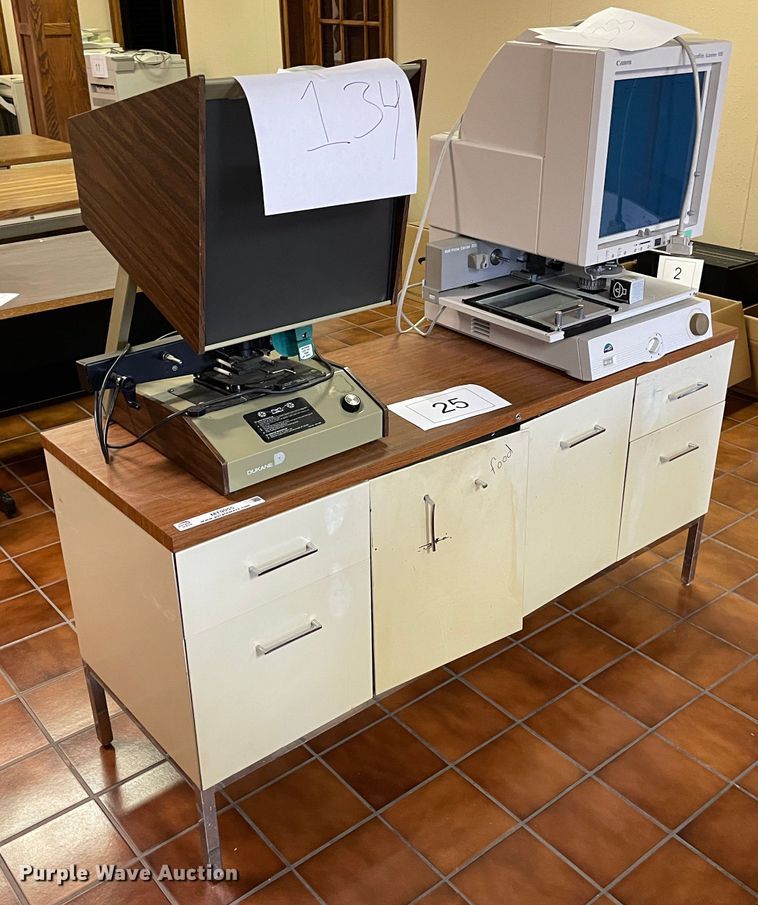 (2) microfilm readers in Woodward, OK | Item MT9955 sold | Purple Wave