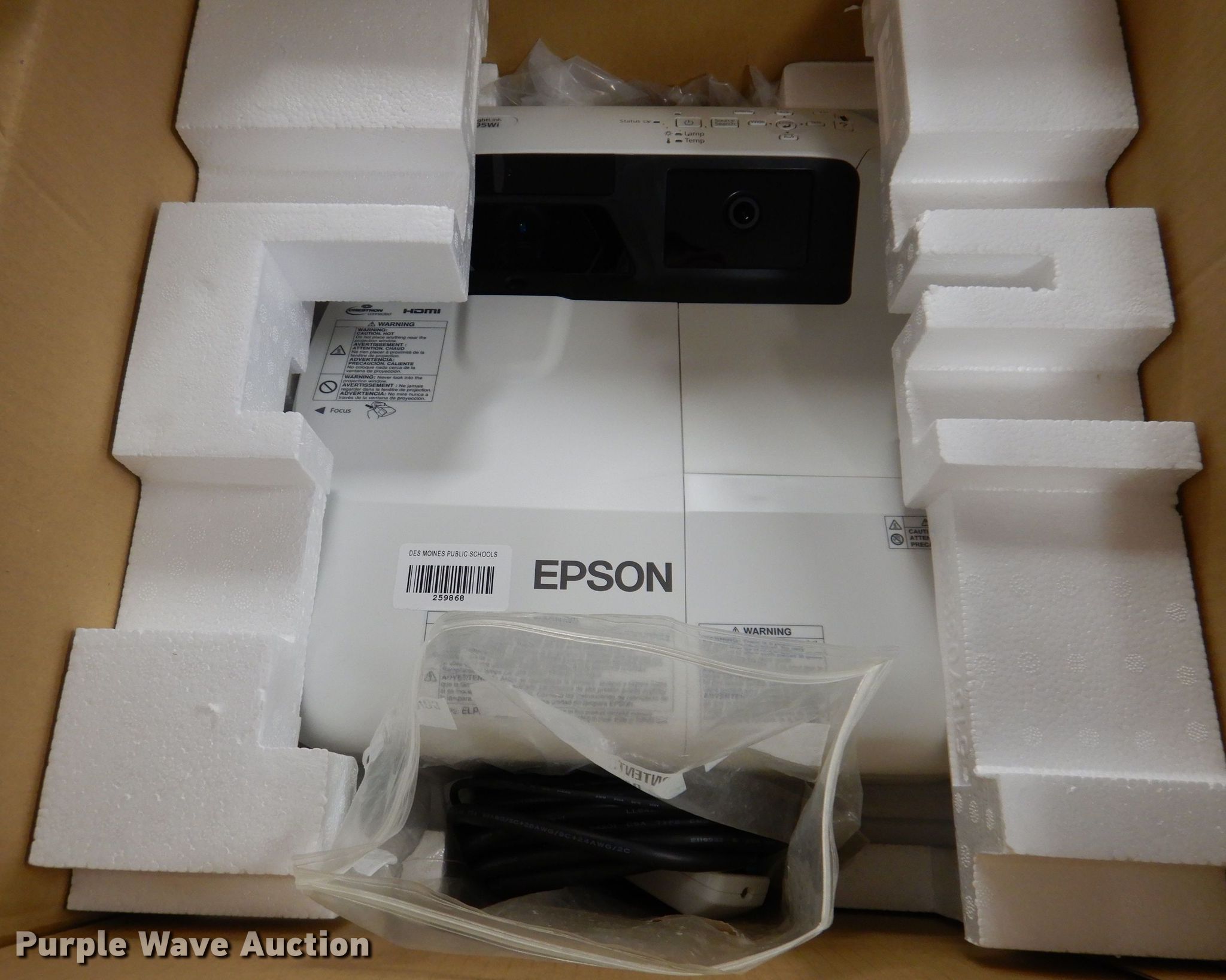 (8) Epson 595Wi projectors in Des Moines, IA | Item KW9602 sold ...