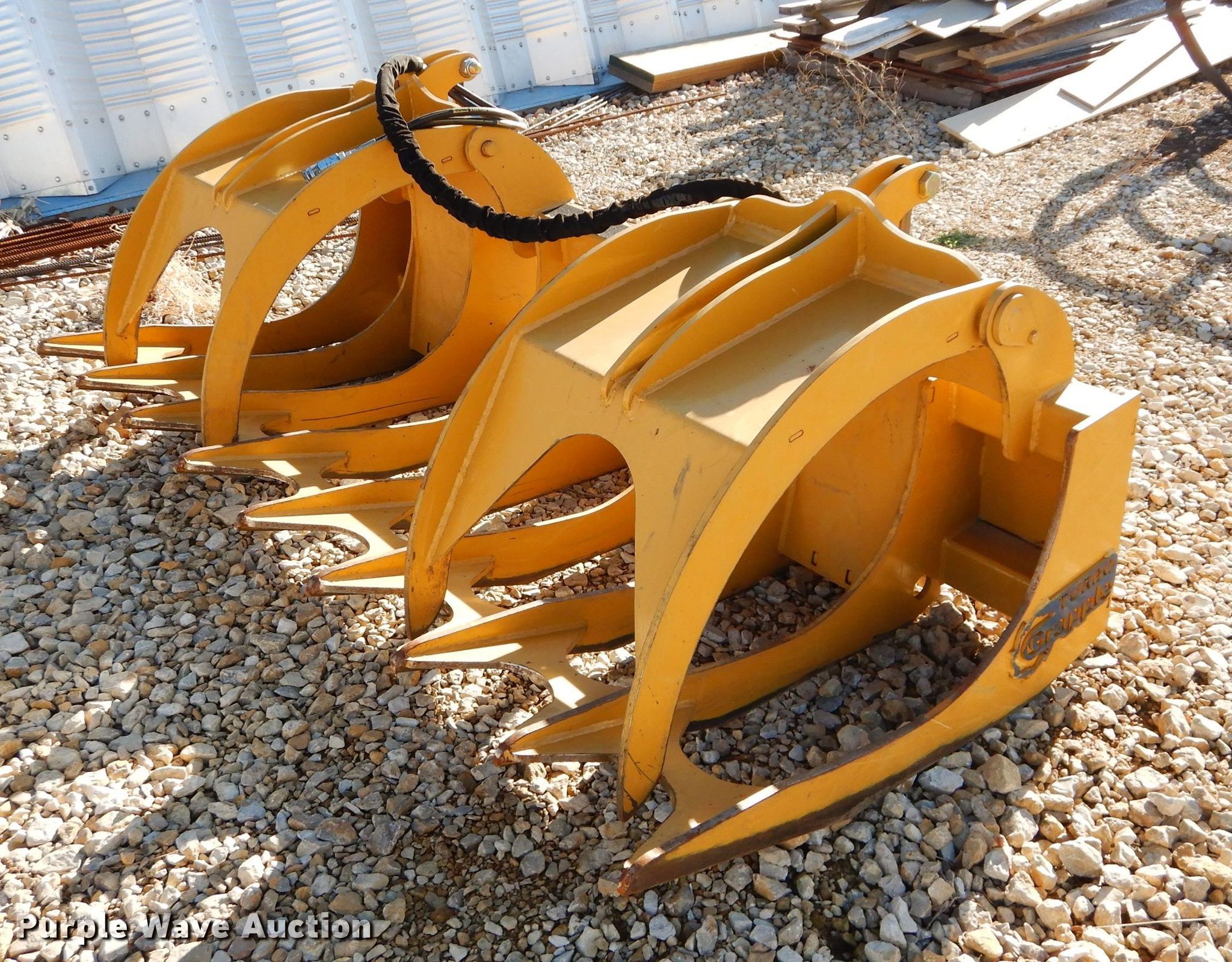 Dougherty Forestry GR84 84" W skid steer rock grapple bucket in ...