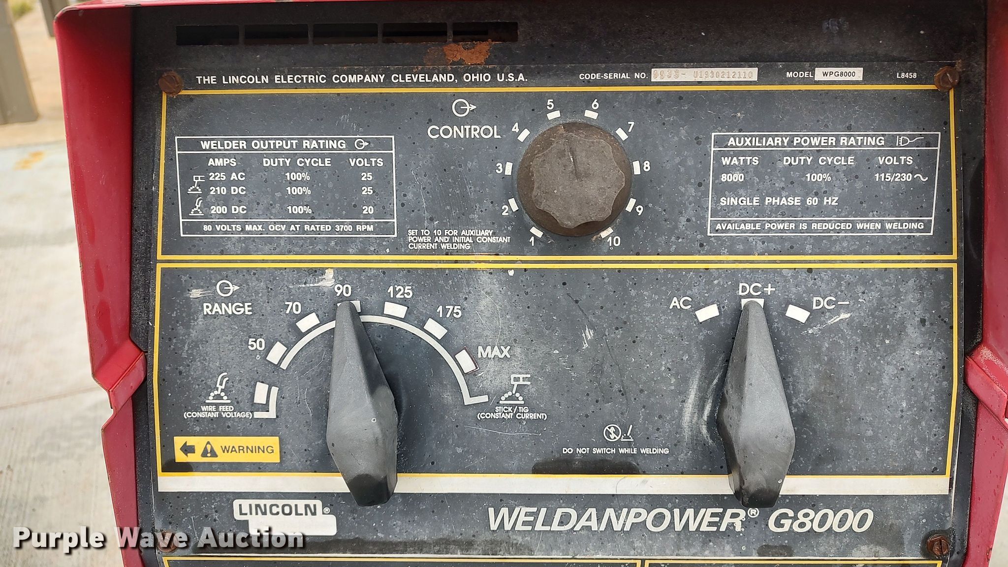 Lincoln Weldanpower G8000 welder/generator in Norman, OK | Item LK9431 ...