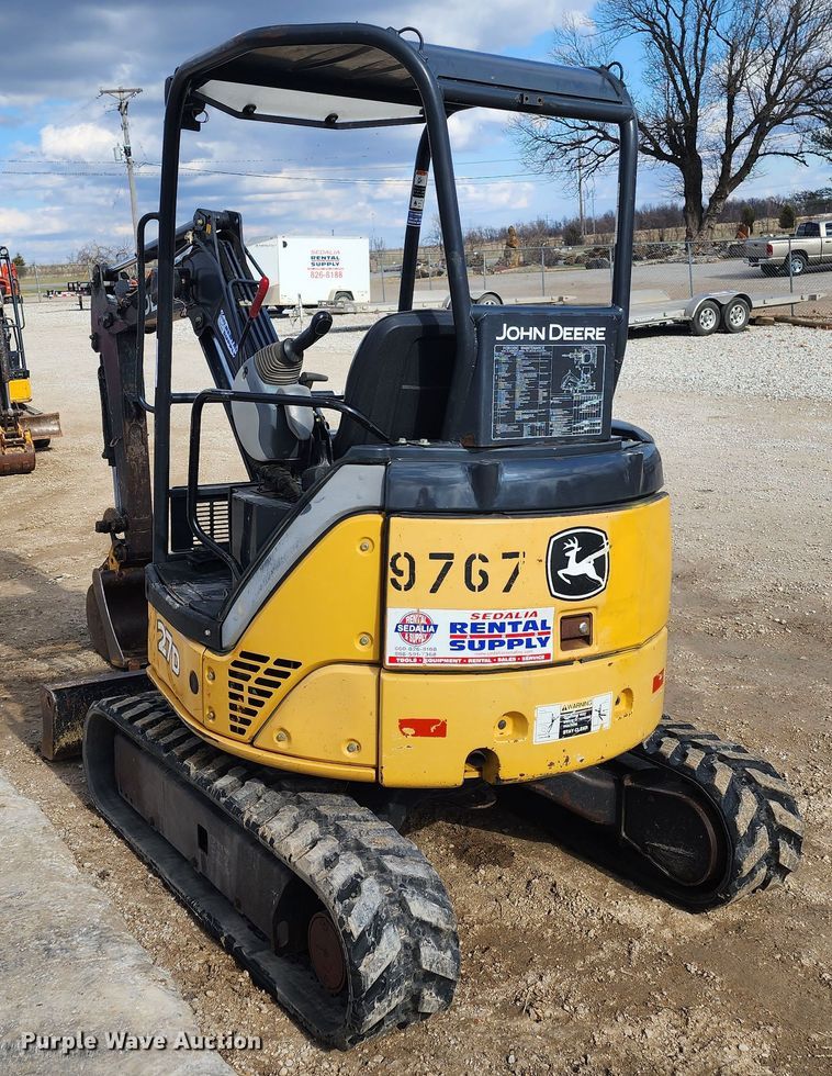 2013 John Deere 27D mini excavator in Sedalia, MO | Item JW9954 sold ...