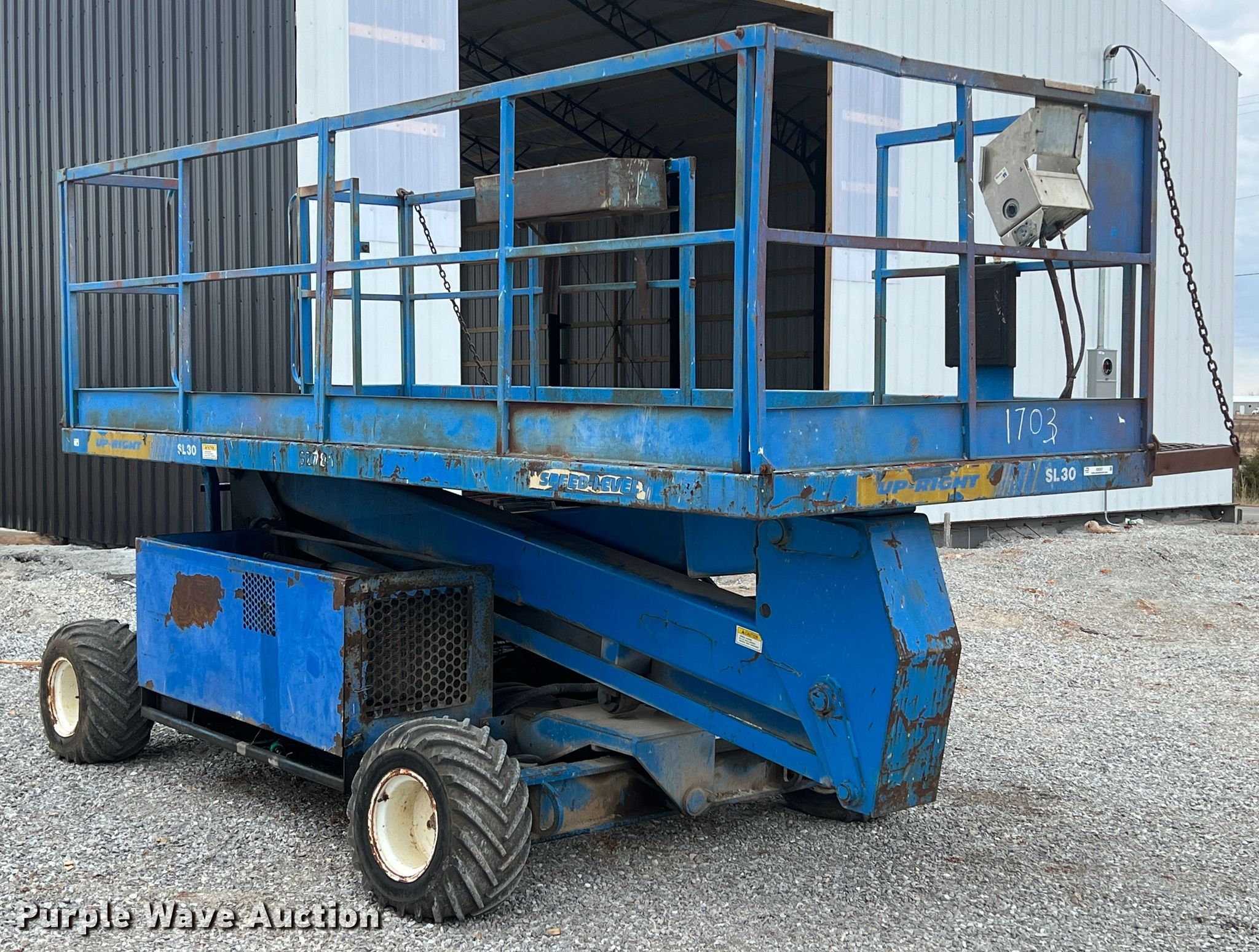 Up Right SL30 scissor lift in Webb City, MO | Item ID9267 sold | Purple ...