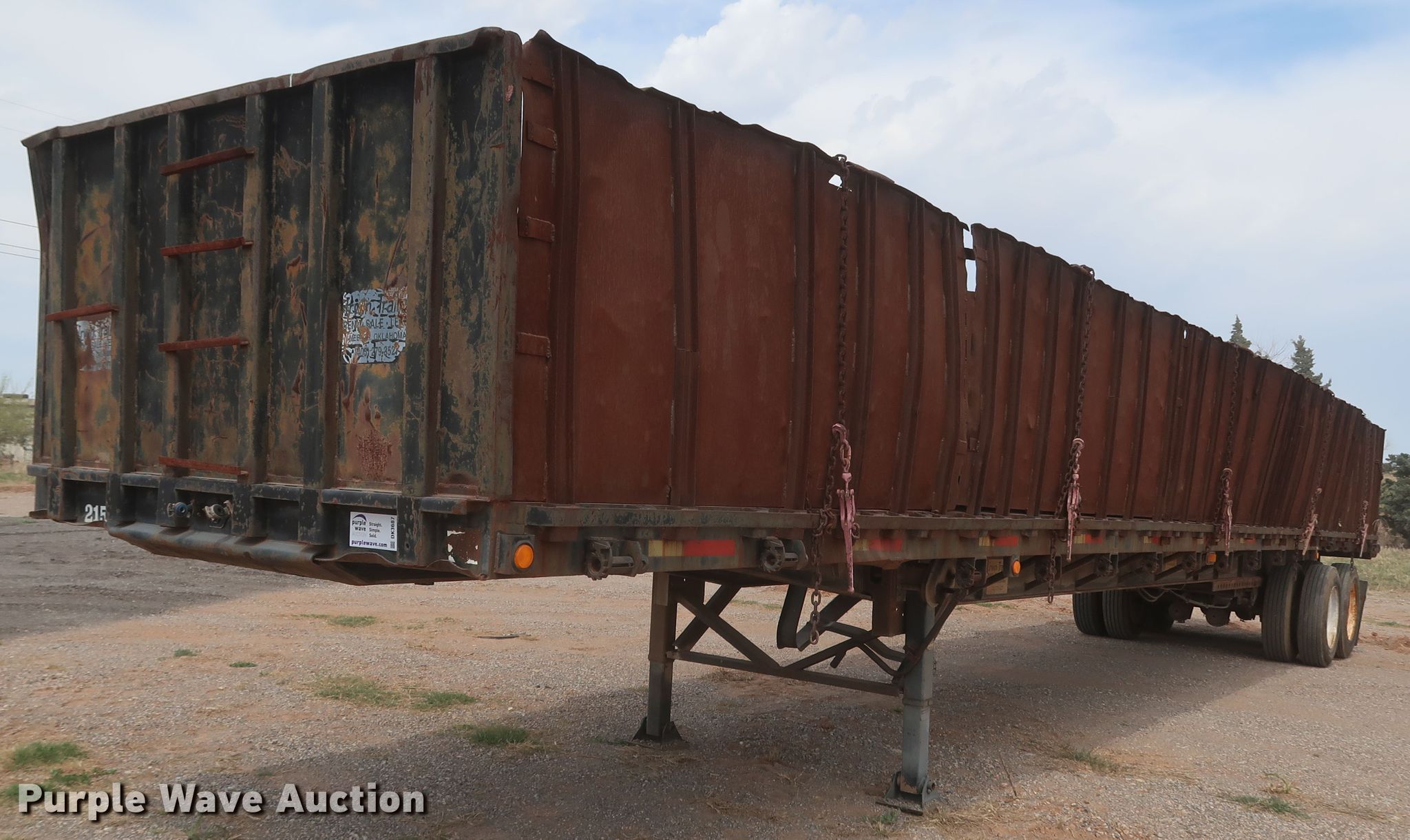 1986 Irwin flatbed trailer in Edmond, OK | Item DK3687 sold | Purple Wave