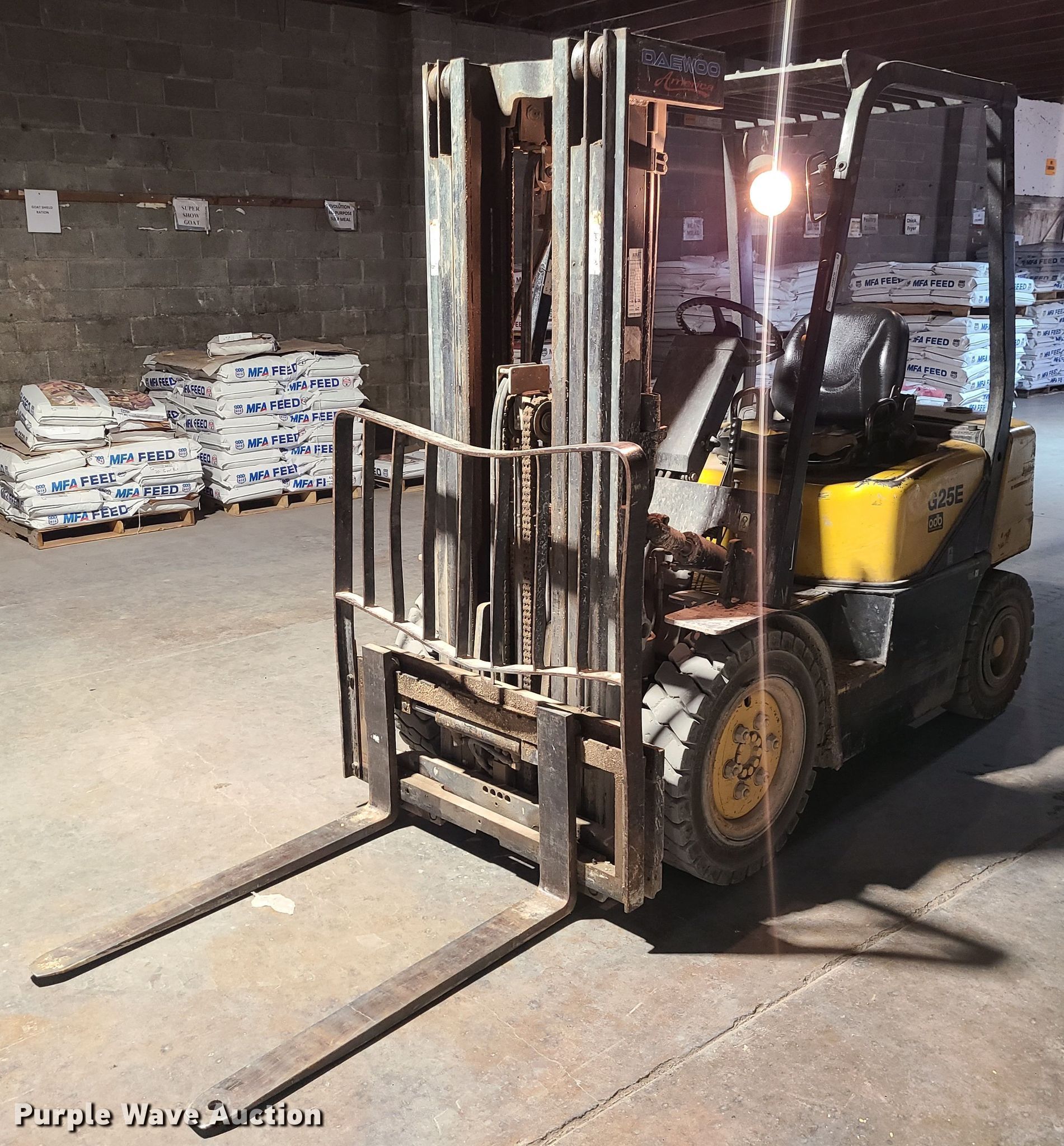 Daewoo G25E-3 forklift in Lexington, MO | Item JG9570 sold | Purple Wave