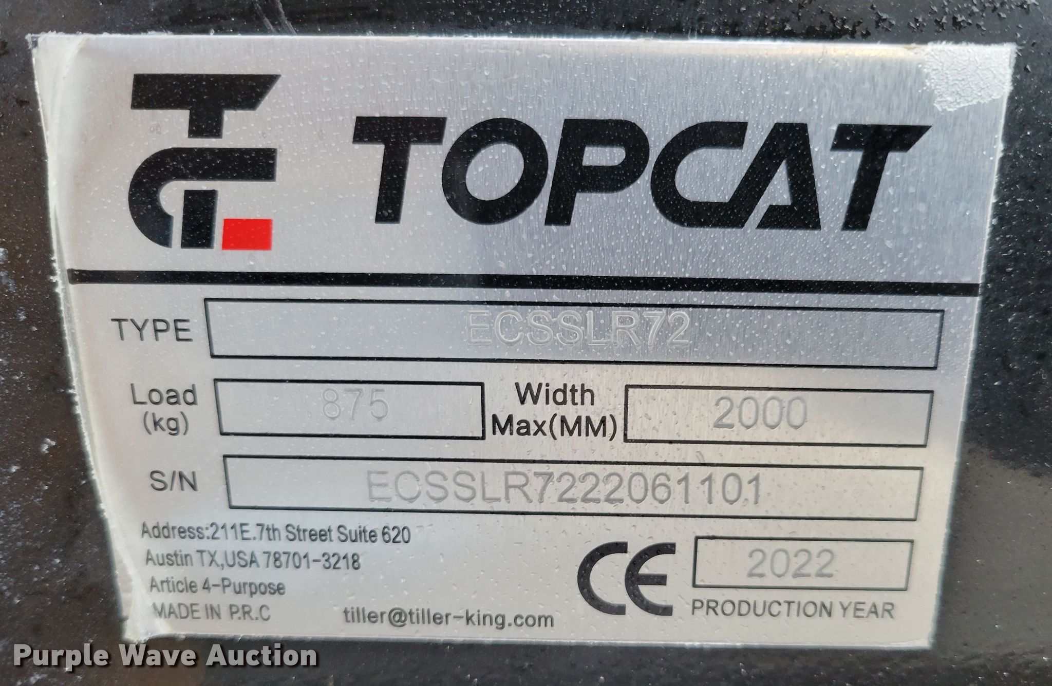 2022 TopCat ECSSLR72 skid steer landscape rake in Waterloo, NE | Item ...