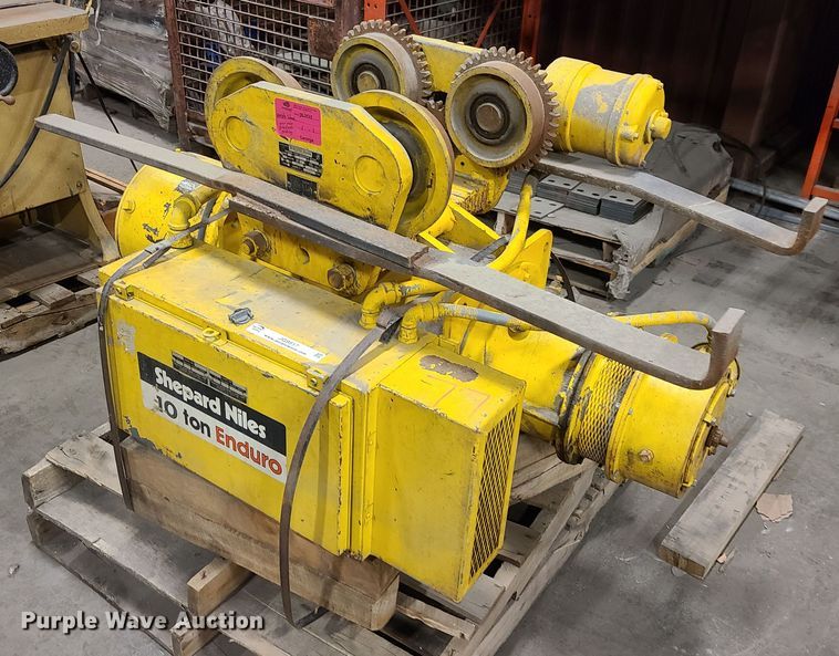 Shepard Niles 10 Ton Enduro overhead hoist in Kansas City, MO | Item ...