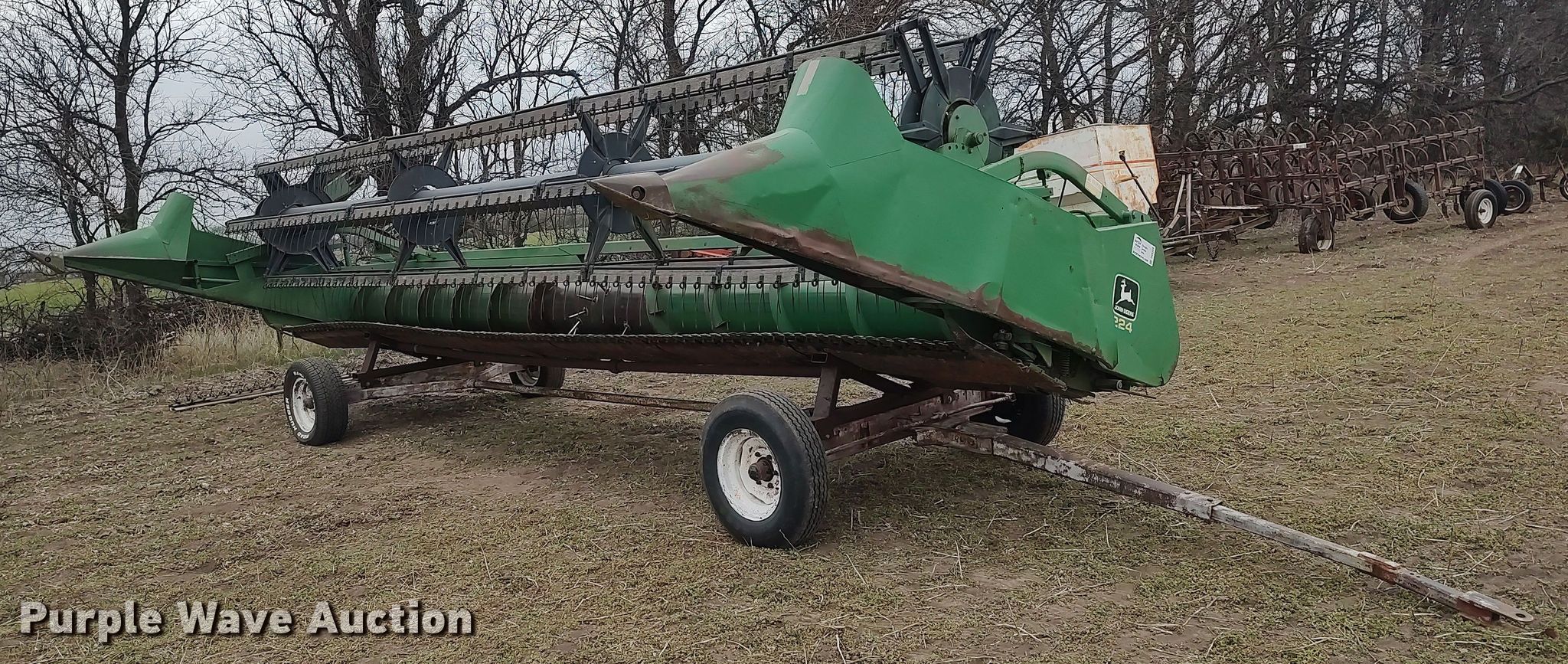 John Deere 224 flex head in Wellington, KS | Item DQ0359 sold | Purple Wave