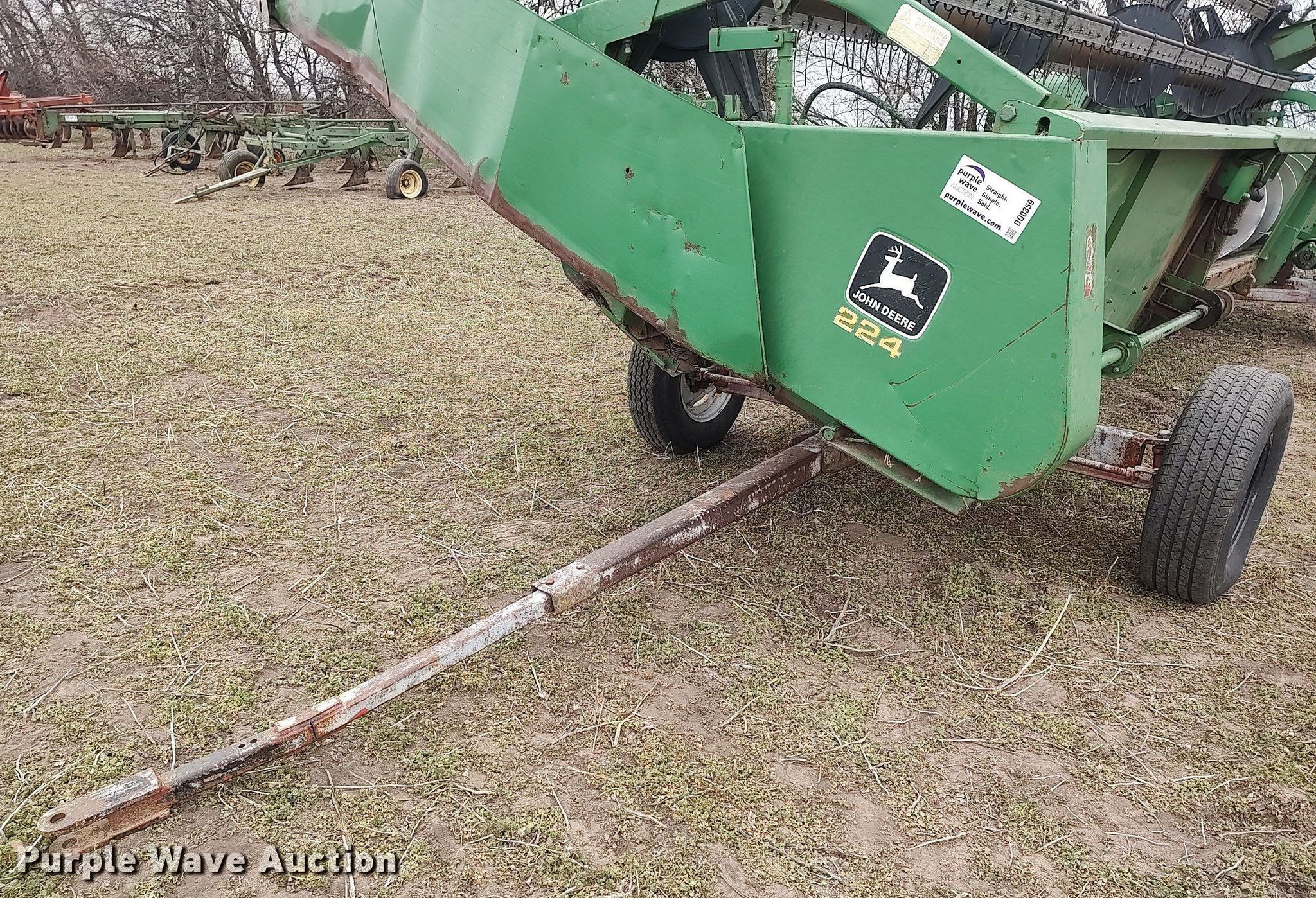 John Deere 224 flex head in Wellington, KS | Item DQ0359 sold | Purple Wave