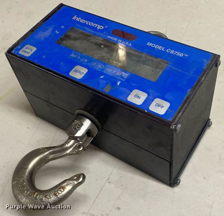 Intercomp CS750 hanging scale in Porter, OK | Item KV9628 sold | Purple Wave