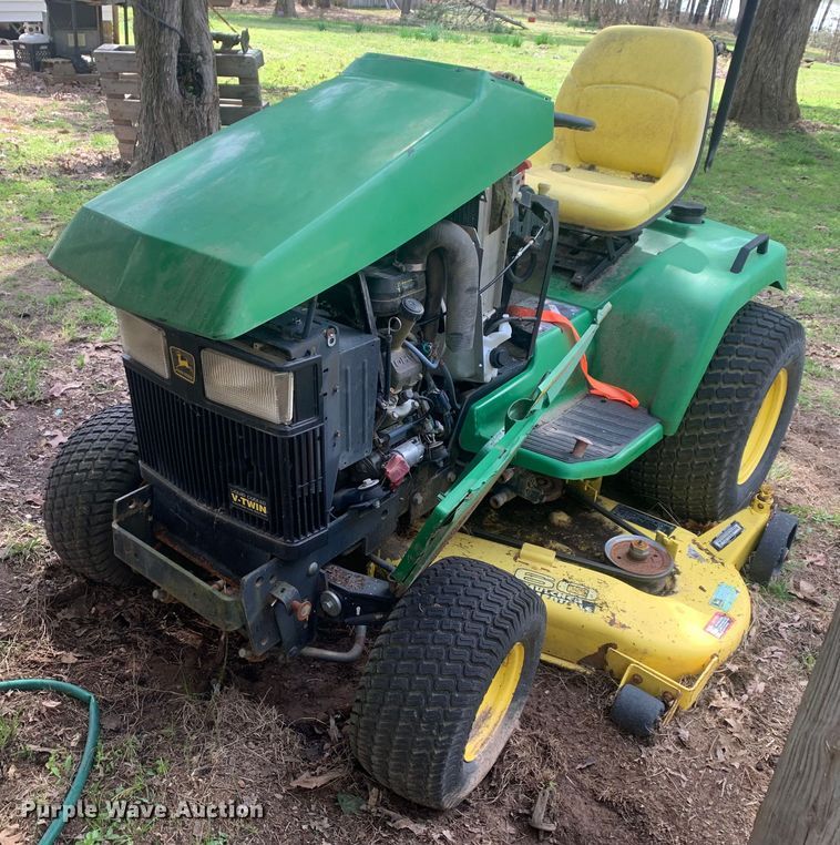 John Deere 445 lawn mower in Broken Bow, OK | Item LI9140 sold | Purple ...