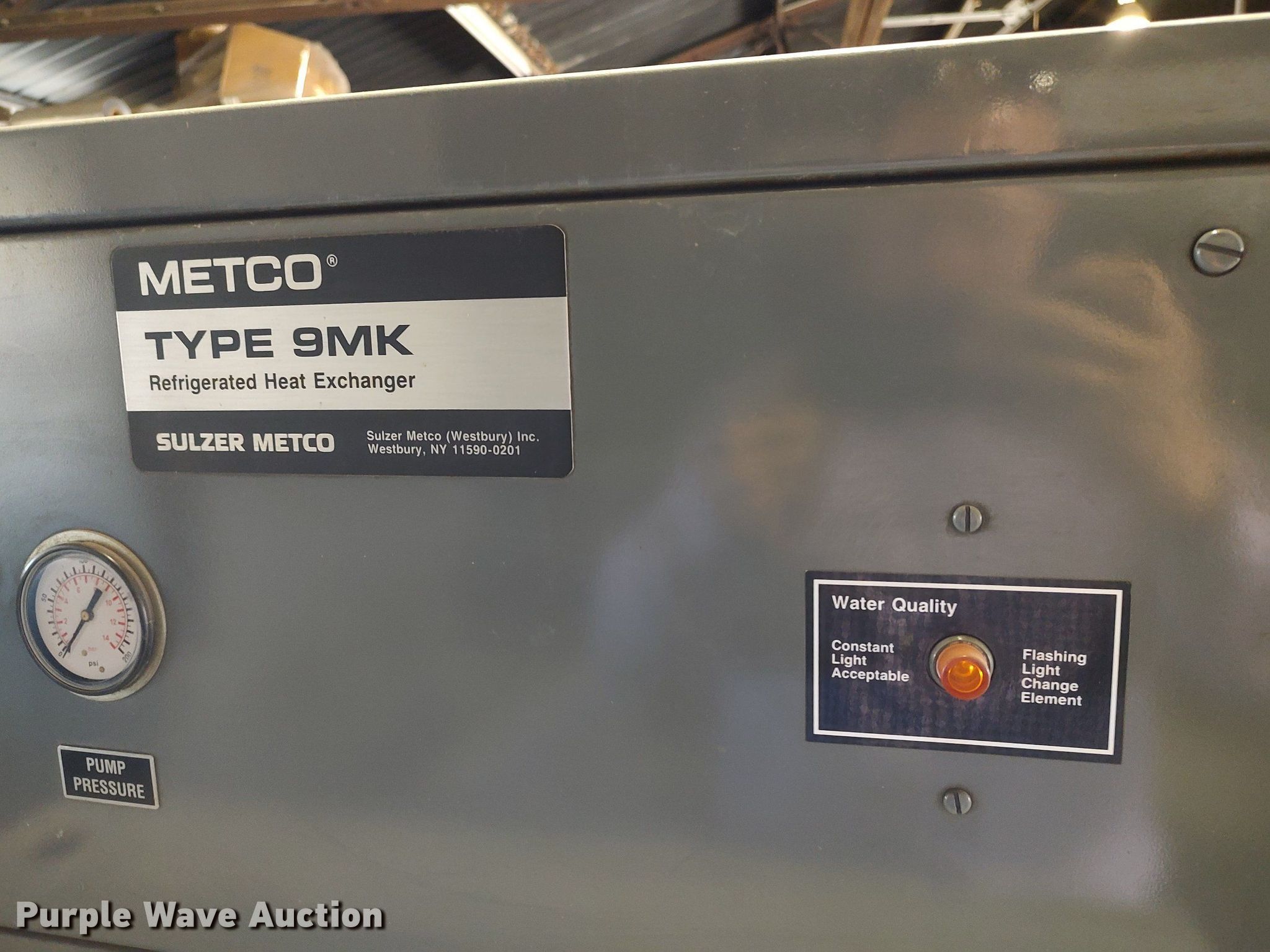 Sulzer metco Type 9MK refrigerated heat exchanger in Wichita, KS | Item ...