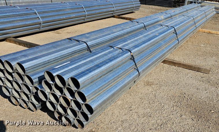 (38) 24' L x 4" diameter schedule 40 galvanized pipes in Hoyt, KS ...