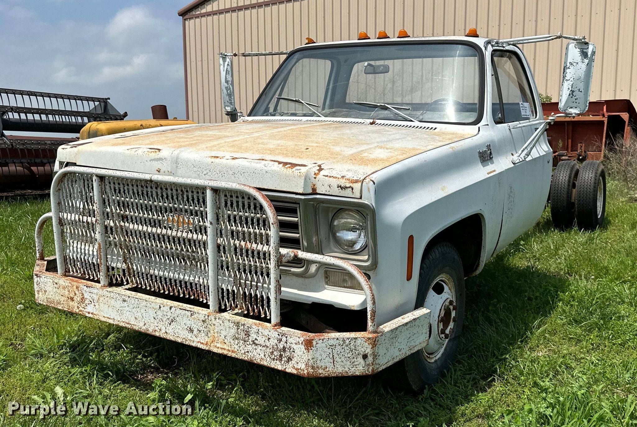 1975 Chevrolet C30 pickup truck cab and chassis in Lawrence, KS | Item DO4975 sold | Purple Wave