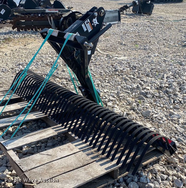Bobcat Rake 84 skid steer rake in Tulsa, OK | Item MG9931 sold | Purple ...