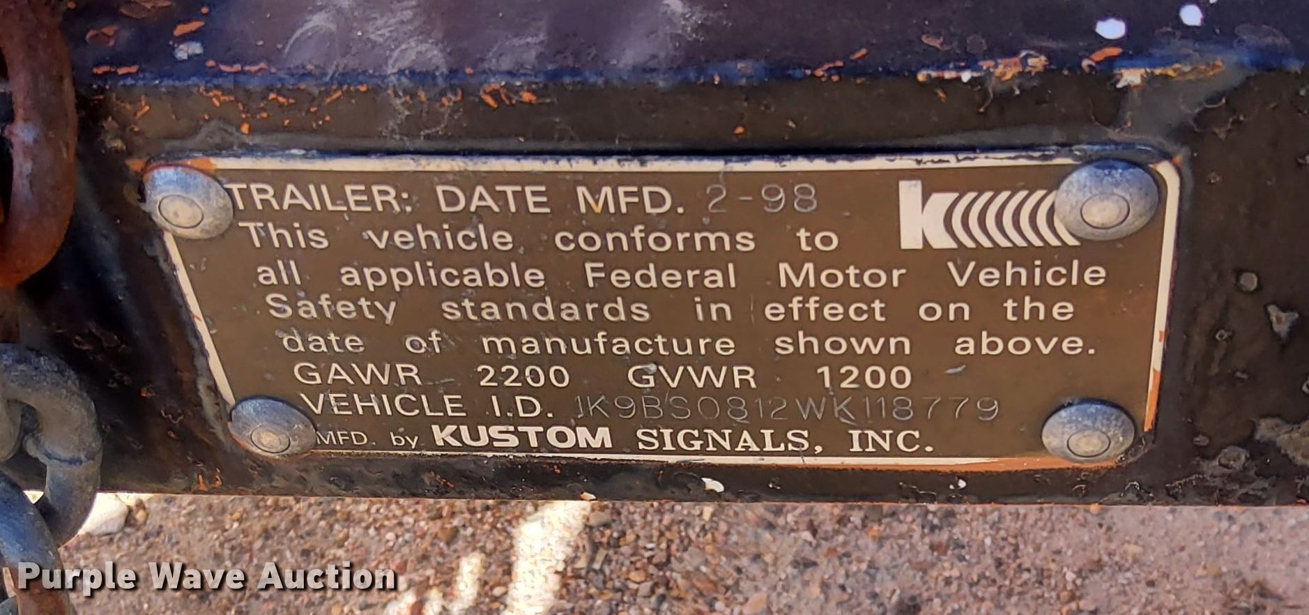 1998 Kustom Signals radar trailer in Lamar, CO | Item LN9815 sold ...