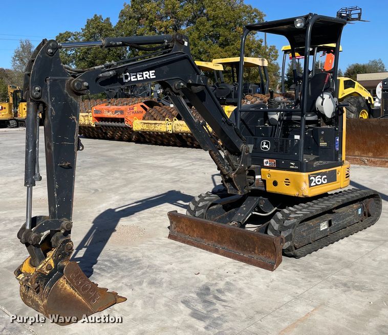 2018 John Deere 26G mini excavator in Lewisville, TX | Item LV9196 sold | Purple Wave