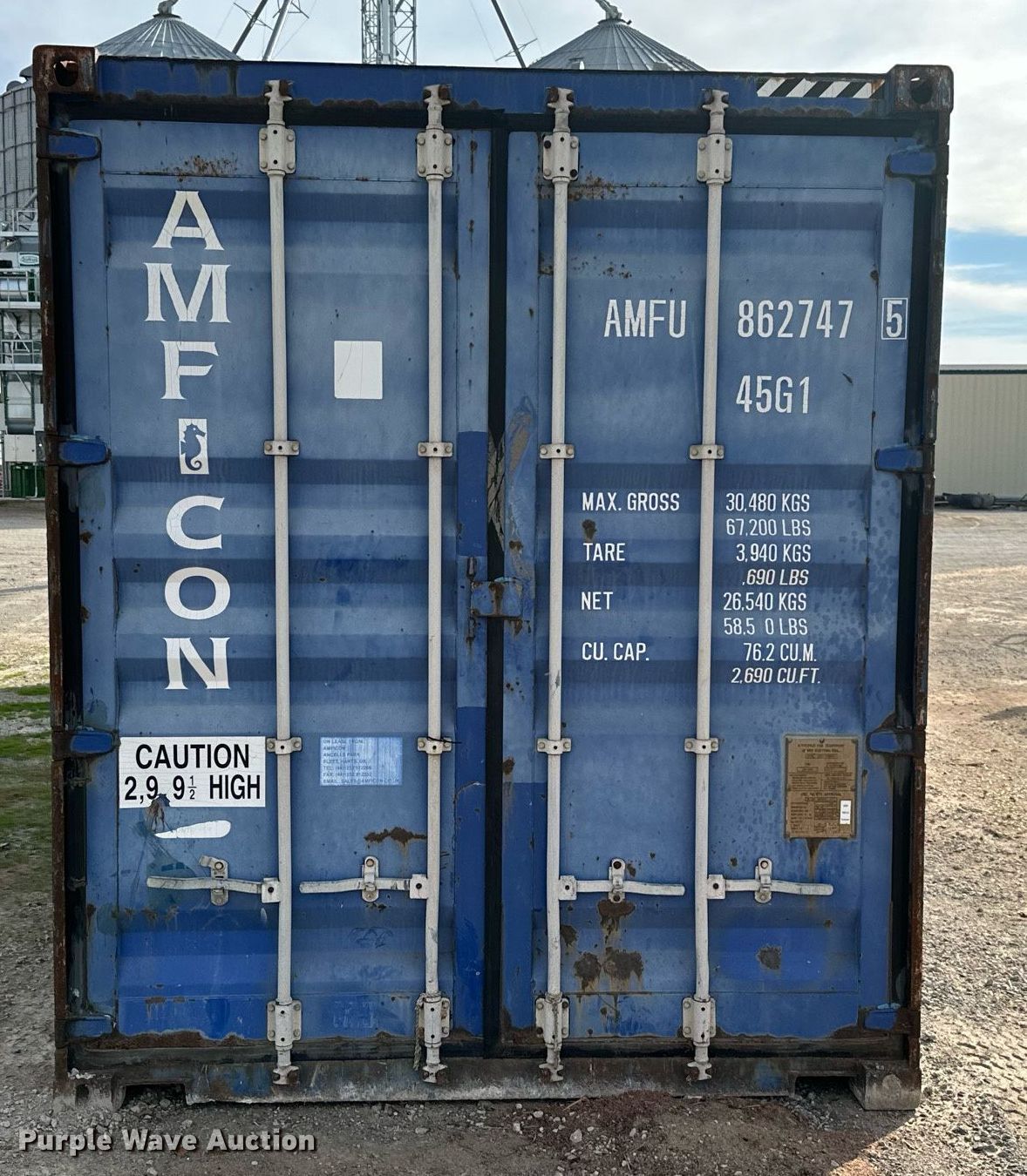 AMF CON storage container in Galena, KS | Item KT9152 sold | Purple Wave