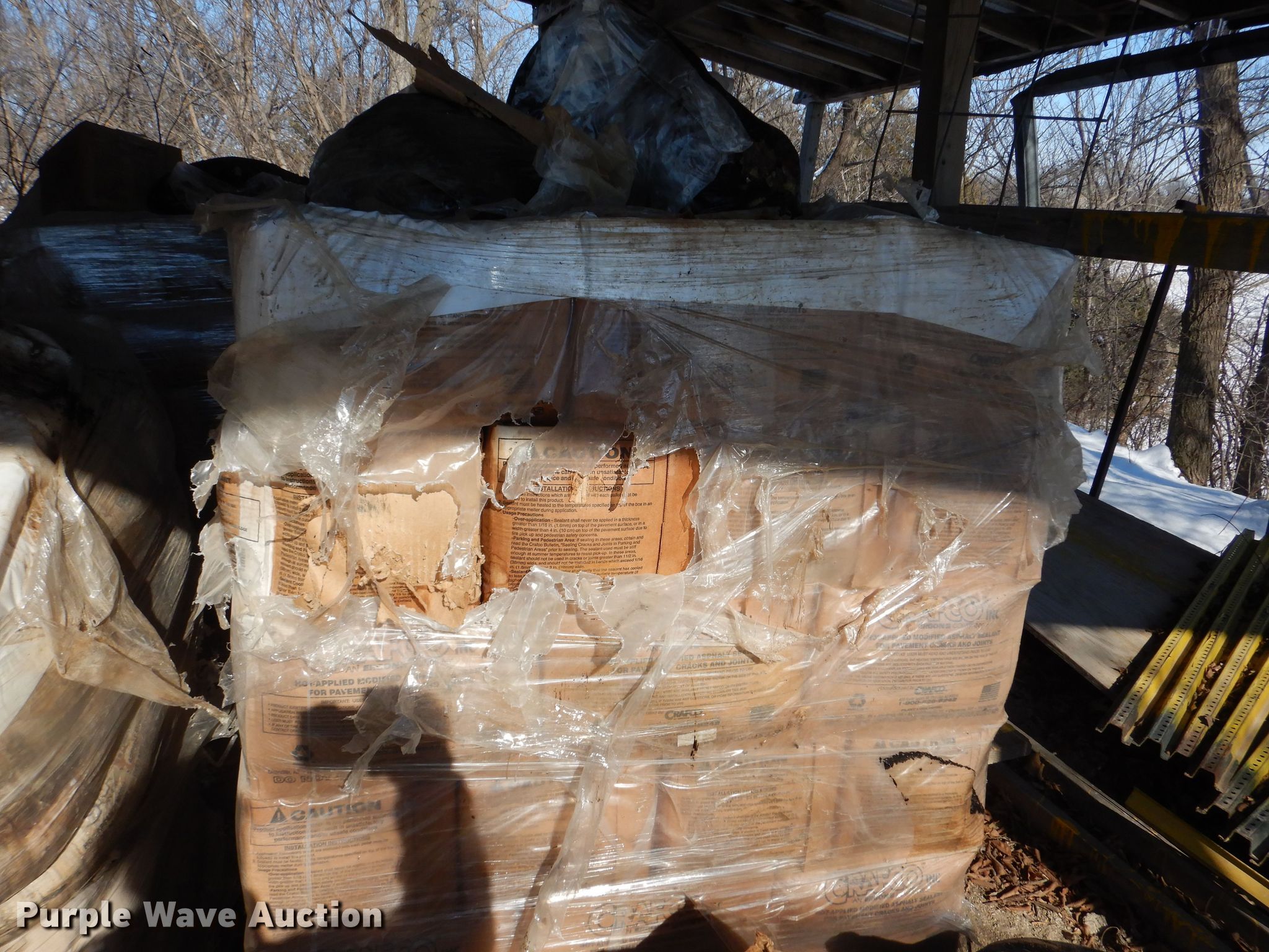 (5) pallets of Crafco asphalt pavement sealant blocks in Marion, KS ...