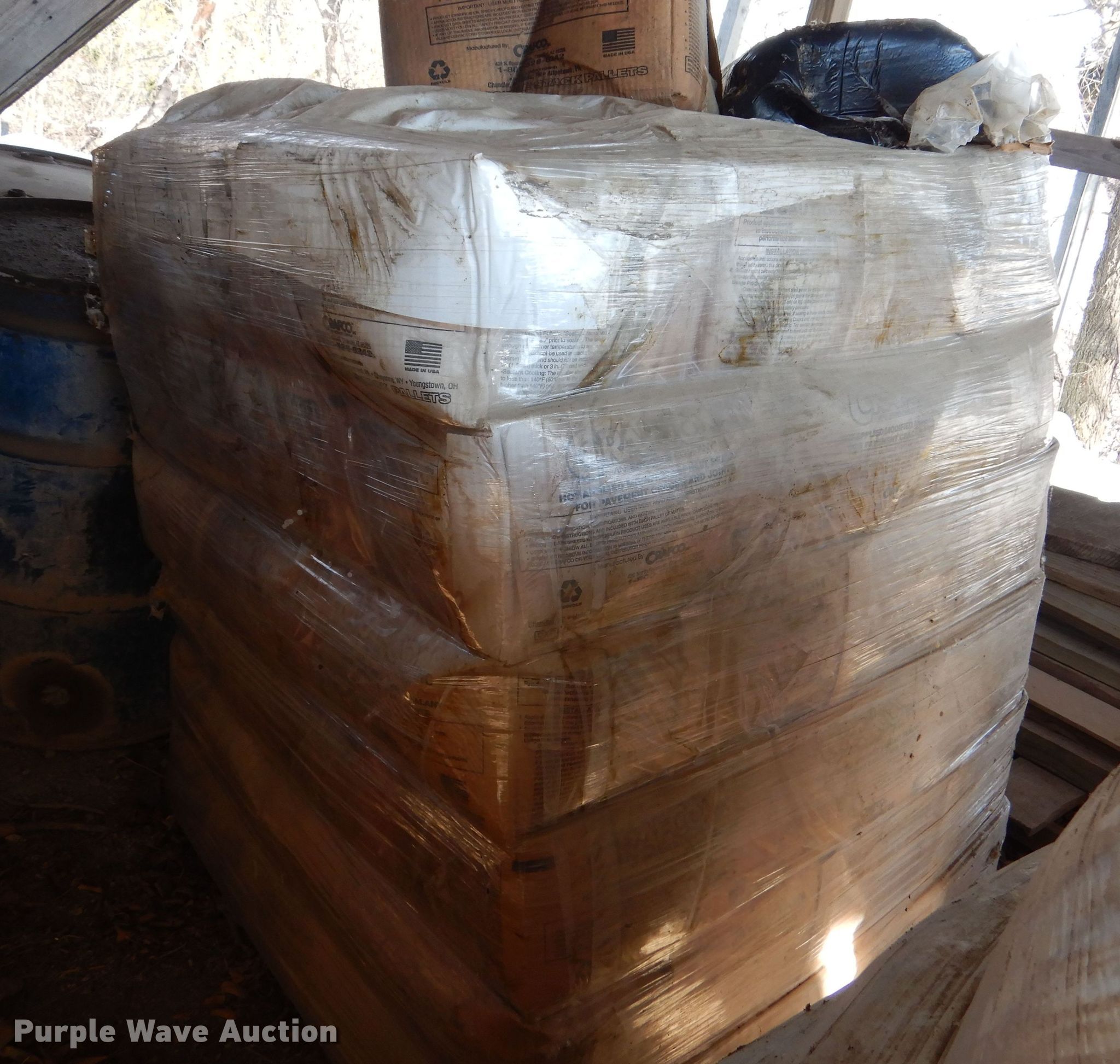 (5) pallets of Crafco asphalt pavement sealant blocks in Marion, KS ...