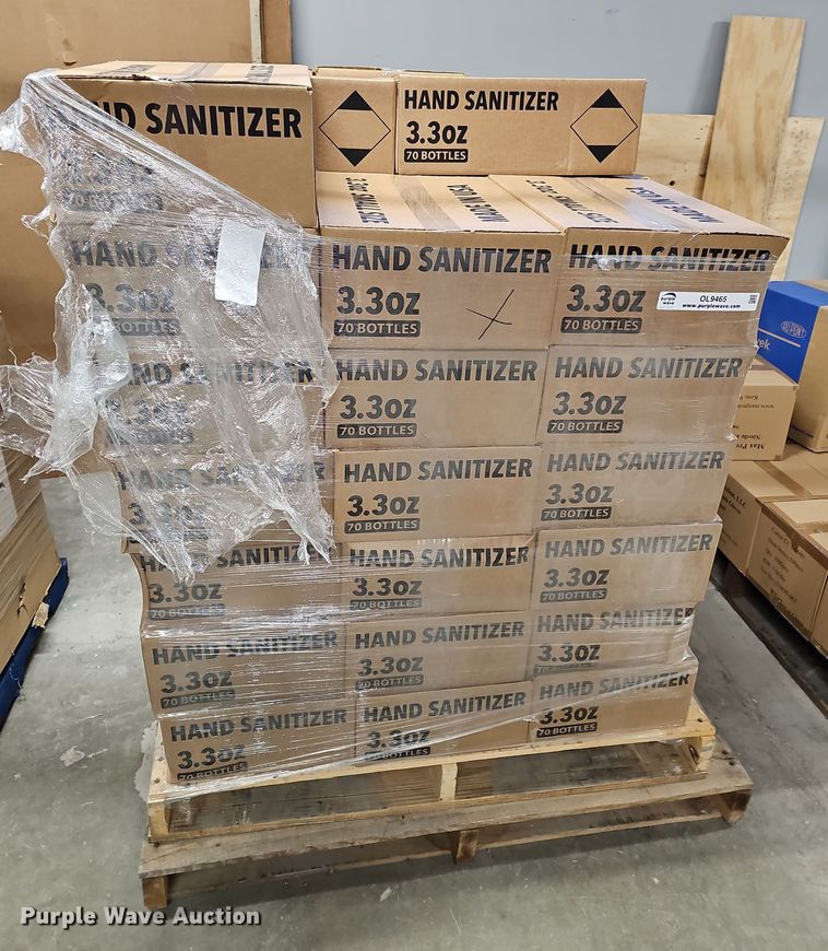 (59) boxes of hand sanitizer in Paola, KS | Item OL9465 sold | Purple Wave