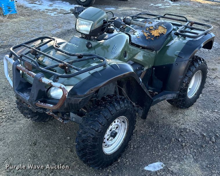2009 Honda TRX500FM ATV in Stockton, KS | Item NS9239 sold | Purple Wave