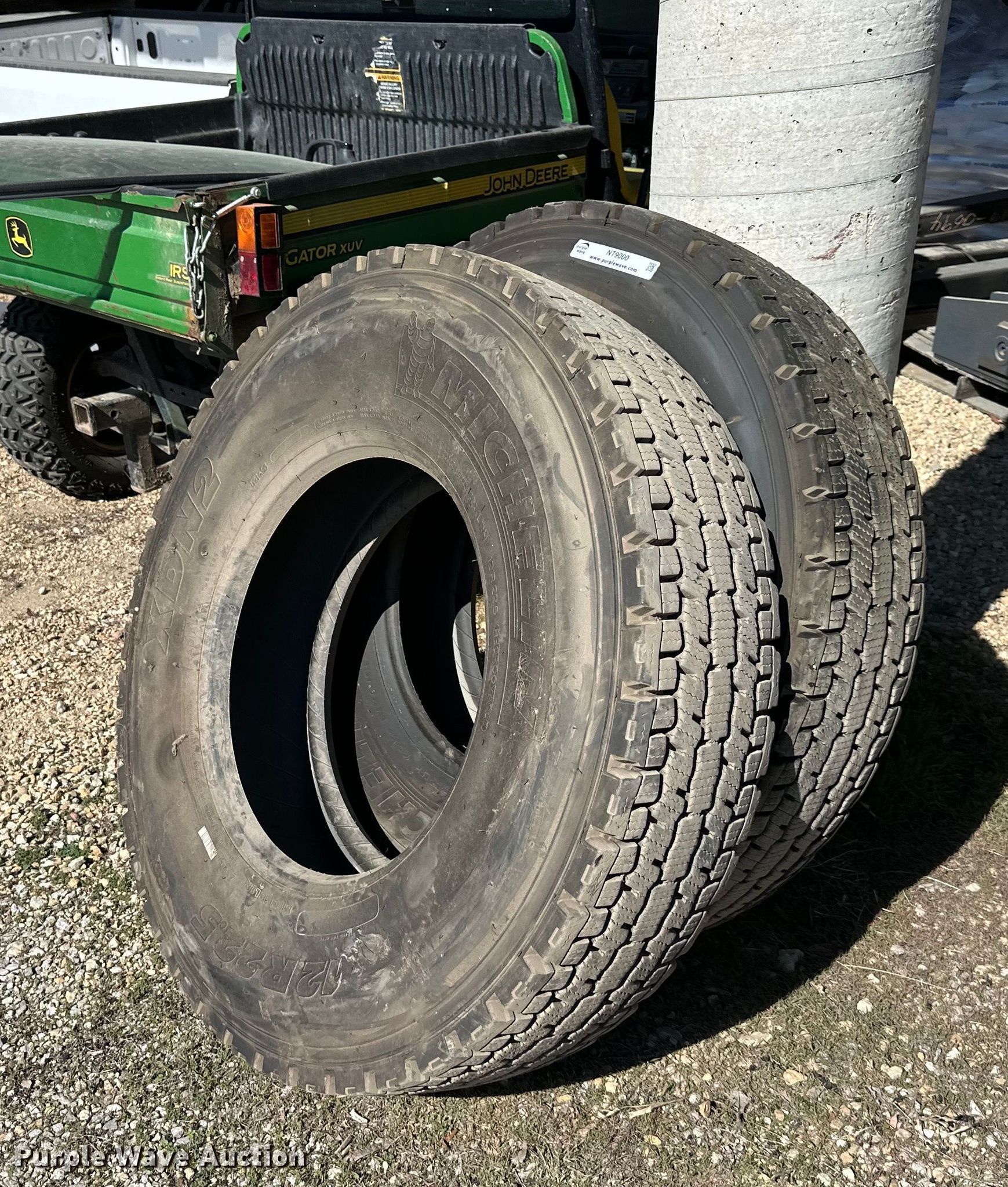 (2) Michelin 12R22.5 tires in Lawrence, KS | Item NT9000 sold | Purple Wave