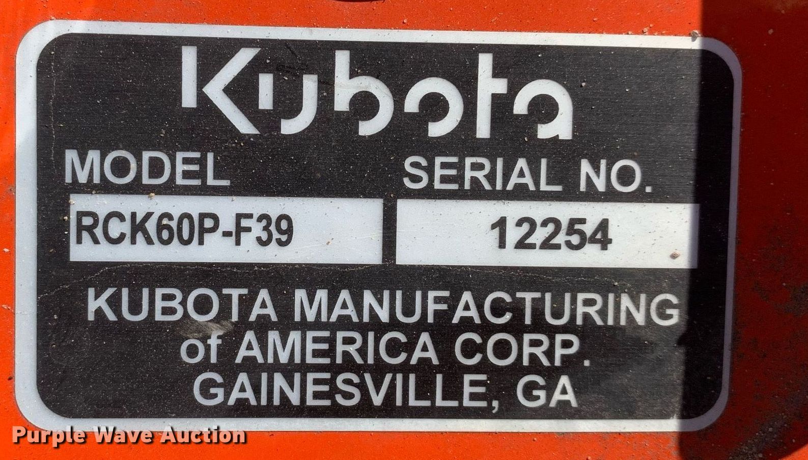 Kubota RCK60P-F39 5' W mower deck in Grapevine, TX | Item KX9808 sold ...