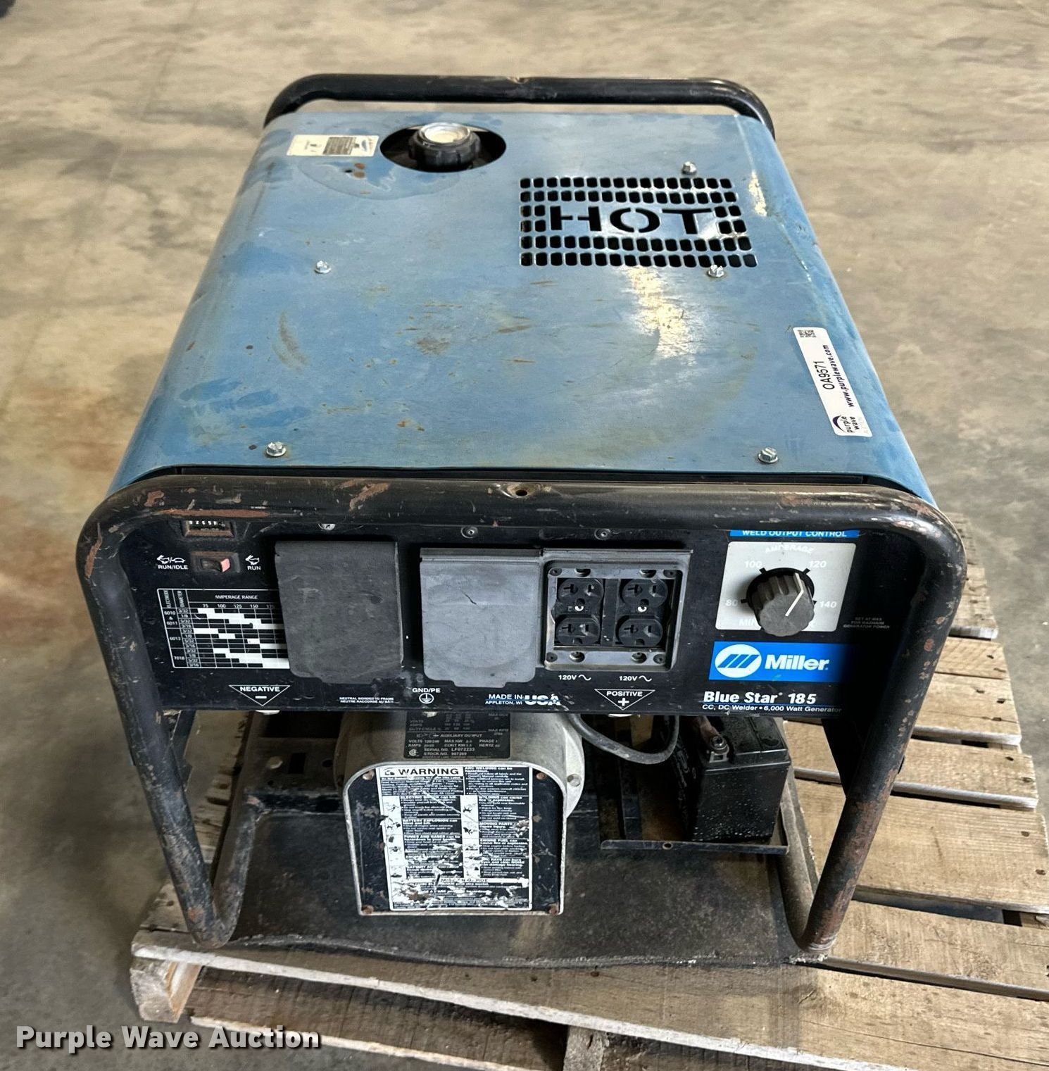 Miller Blue Star 185 welder/generator in Ulysses, KS | Item OA9571 sold ...
