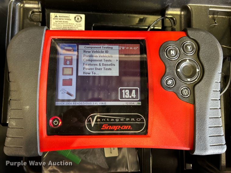 Snap-On Vantage Pro scanner in Clayton, MO | Item EK4306 sold | Purple Wave