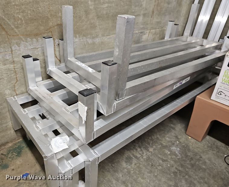 (9) aluminum racks in Kansas City, KS | Item EK5699 for sale | Purple Wave