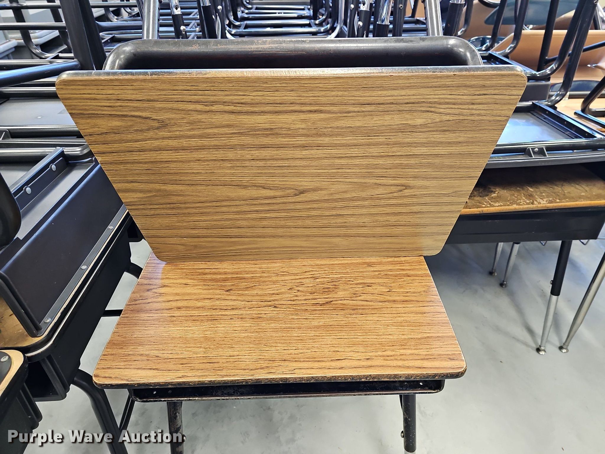 Approx. 46 student desks in Kansas City, KS | Item EK5694 sold | Purple ...