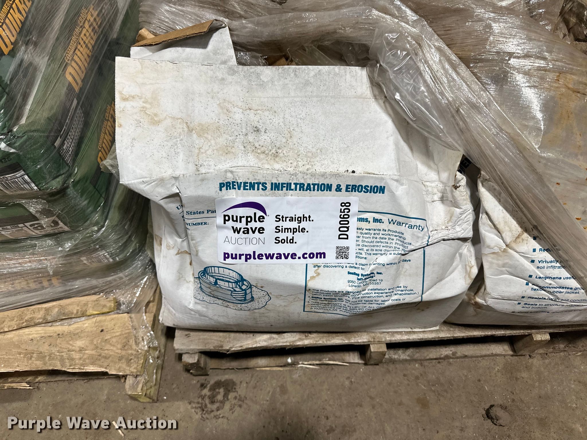 Approximately 12 boxes of Infi-Shield Uni-band manhole seals in ...