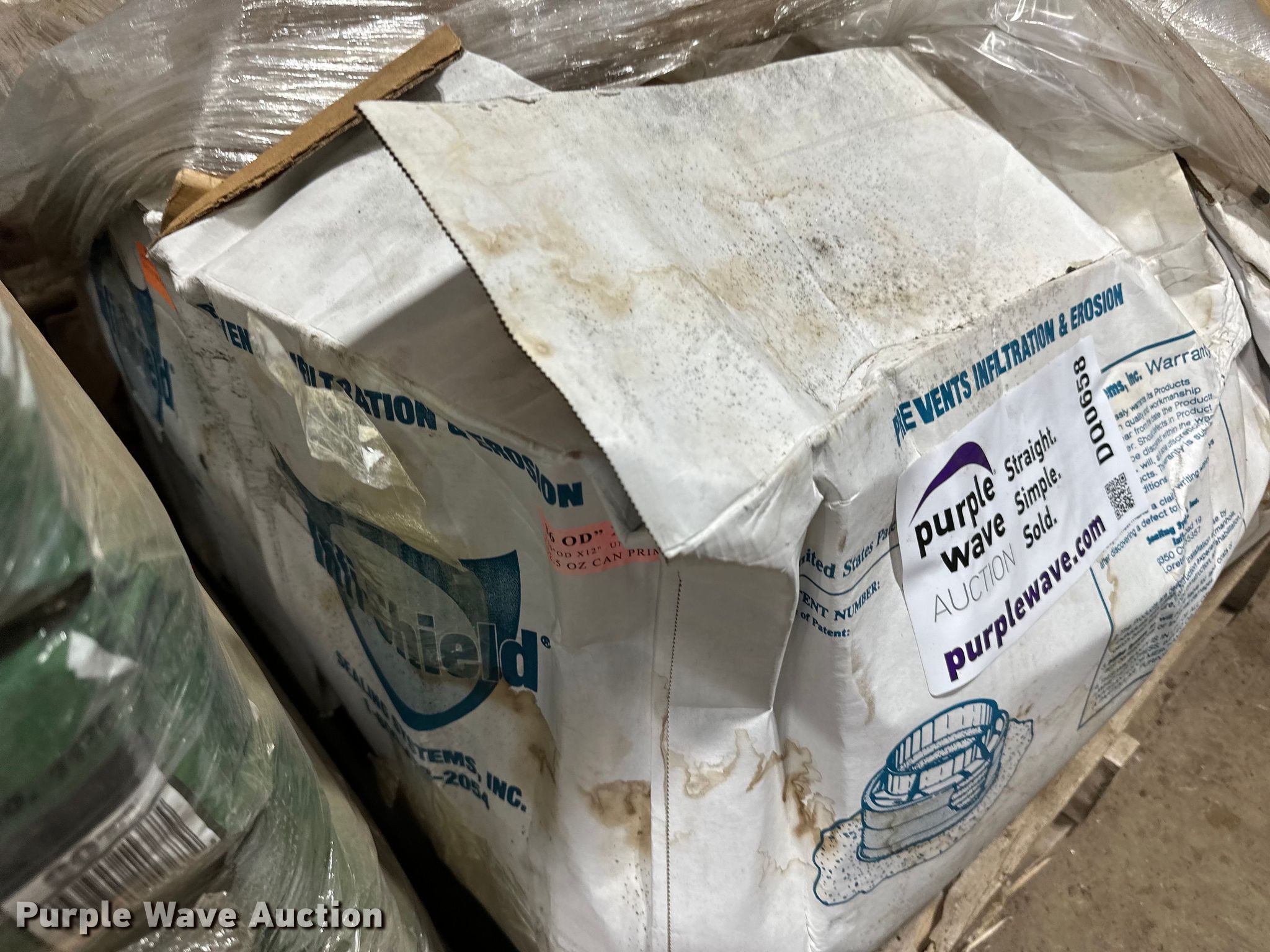 Approximately 12 boxes of Infi-Shield Uni-band manhole seals in ...