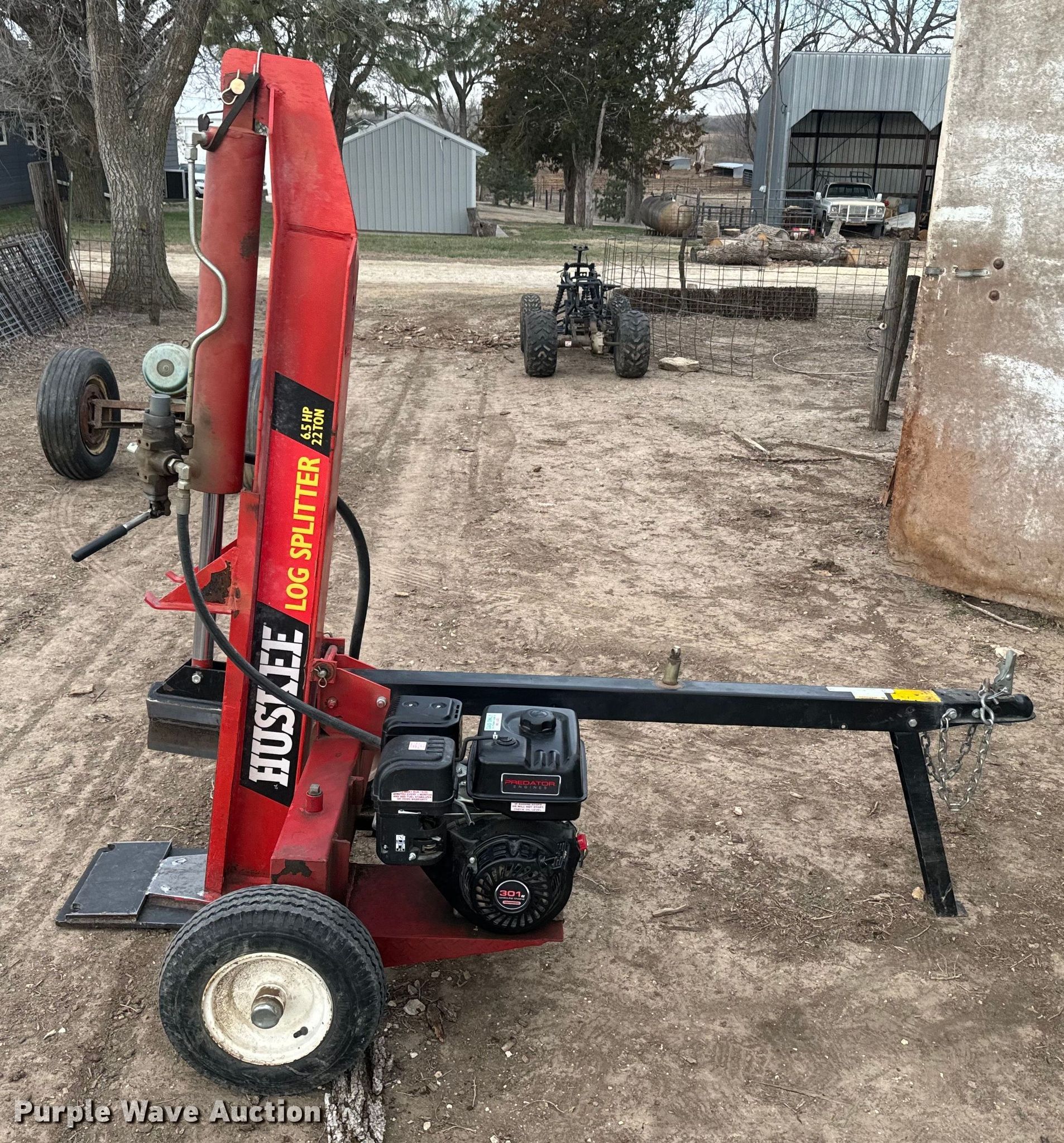 Husky log splitter in Esbon, KS | Item EH5355 sold | Purple Wave