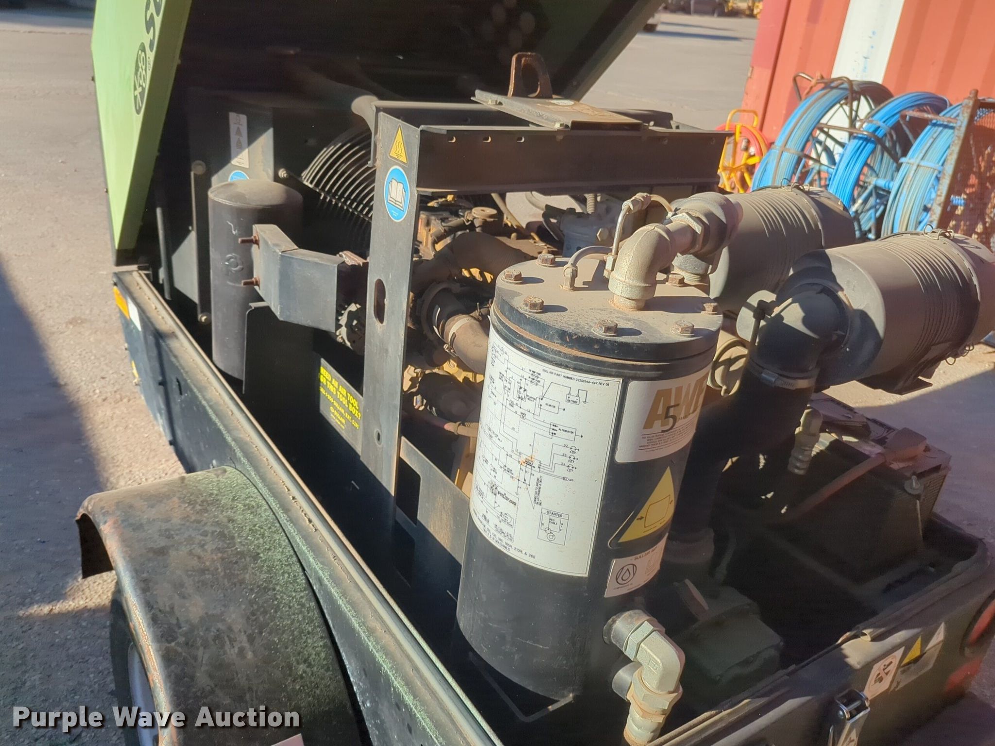 Sullair 185 air compressor in Oklahoma City, OK | Item NZ9437 sold | Purple Wave