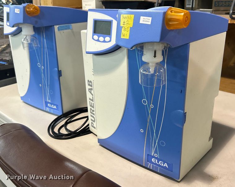 (2) ELGA Purelab Ultra II ULXXXANM2-US water purification systems in ...