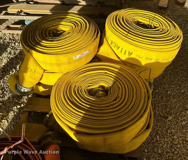 (8) fire hoses in Manhattan, KS | Item NF9374 sold | Purple Wave