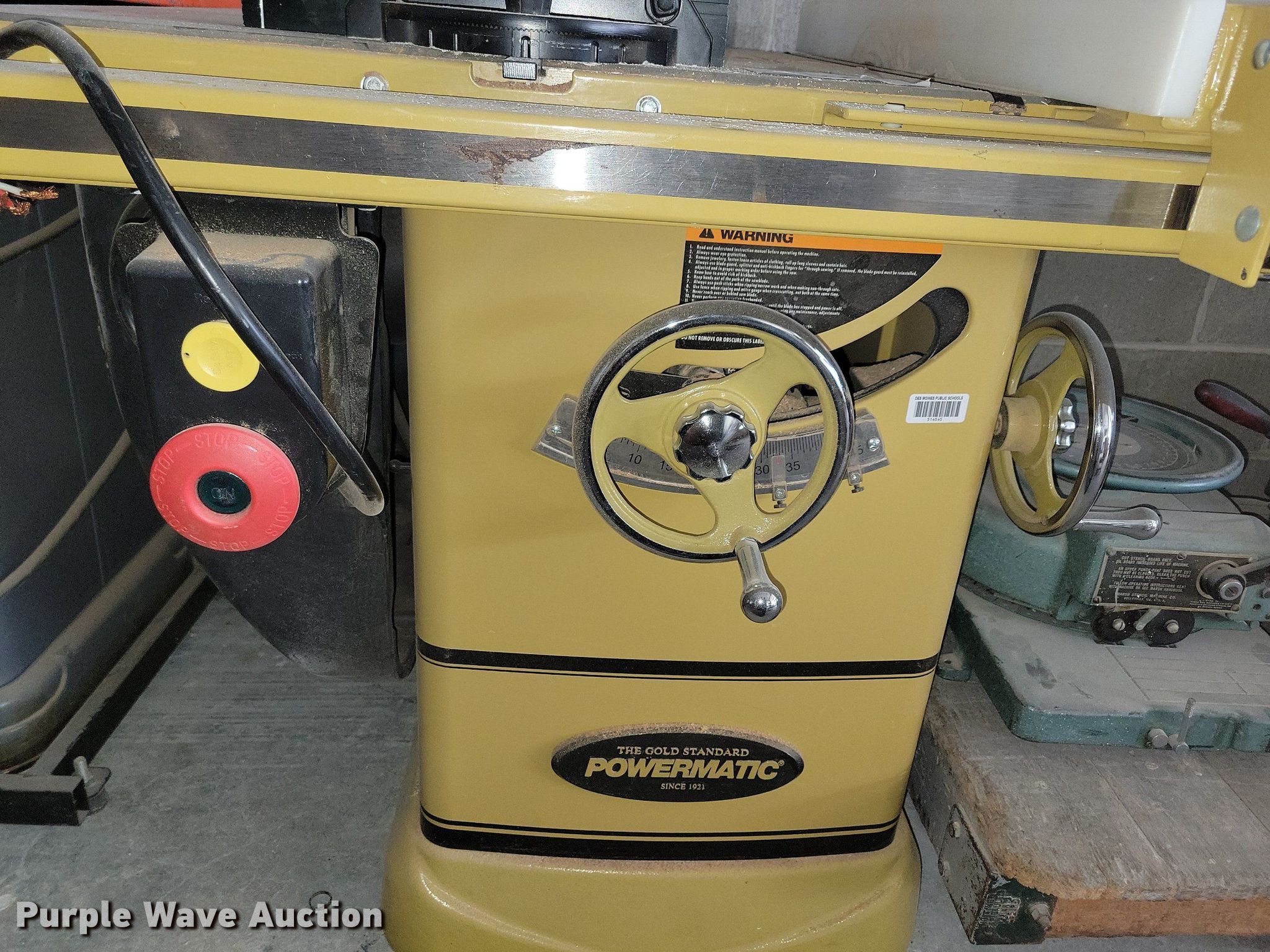 Powermatic 2000 table saw in Des Moines, IA | Item LC9907 sold | Purple ...