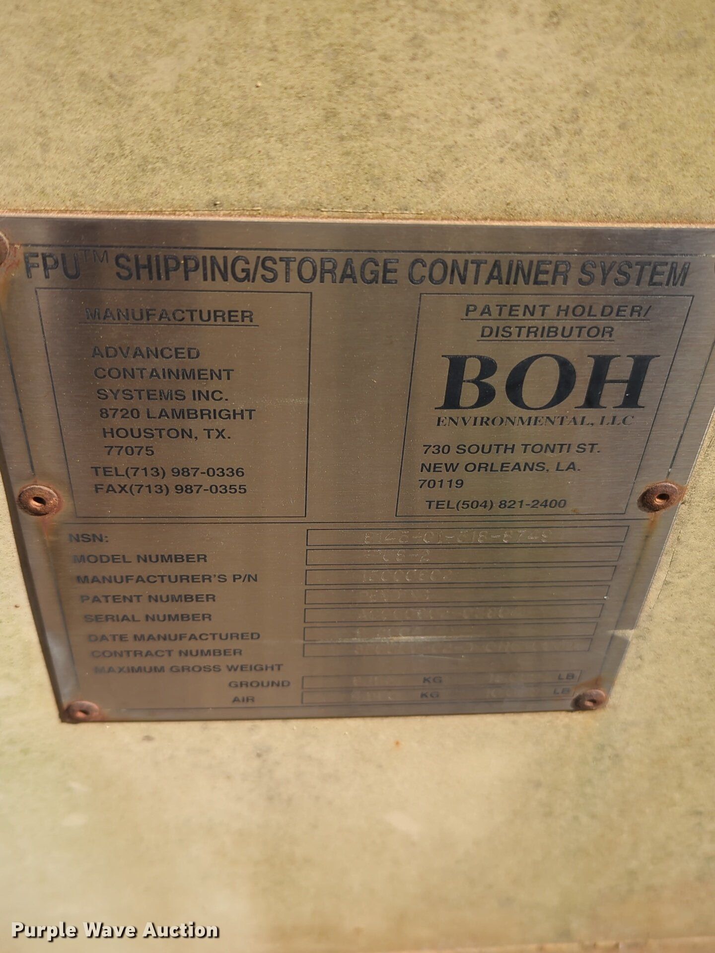 BOH Environmental storage container in Oklahoma City, OK | Item NG9427 ...
